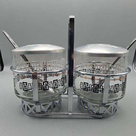 Libbey | Dining | Vintage Libby Glass Double Condiment Caddy Midcentury ...
